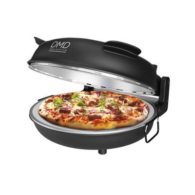 DMD 12'' Electric Pizza Oven with Stone Base, Glass Window & 2 x ...