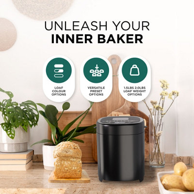 DMD 17-in-1 Break Maker, 2lb Bread Machine with 3 Crust Options, 1Hour ...