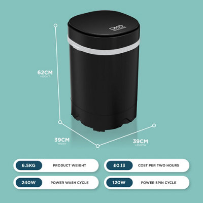 DMD 2-In-1 Single Tub Portable Compact Washing Machine with Spin 3kg ...