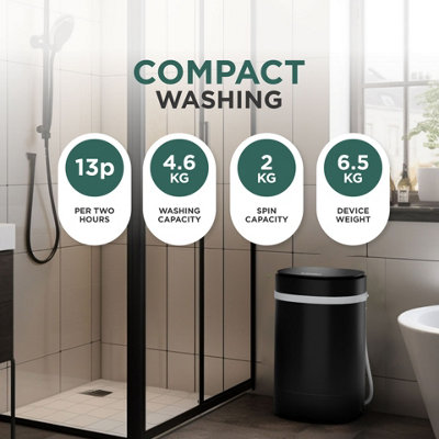 DMD 2-In-1 Single Tub Portable Compact Washing Machine with Spin 3kg ...