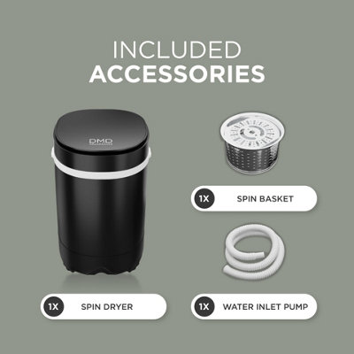 DMD 2-In-1 Single Tub Portable Compact Washing Machine with Spin 3kg ...