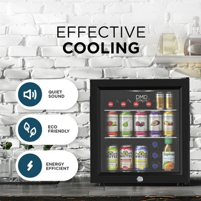 DMD 50L Glass Mini Fridge with Lock