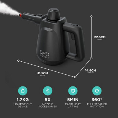 DMD 9-Piece Handheld Steam Cleaner Kit with Accessories, 450ml Tank For ...