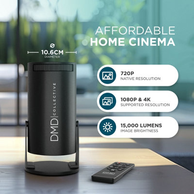 DMD Mini Projector 4K Full HD 1080P Supported 15000 Lumen Wi-Fi ...