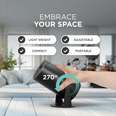 DMD Mini Projector 4K Full HD 1080P Supported 15000 Lumen Wi-Fi ...