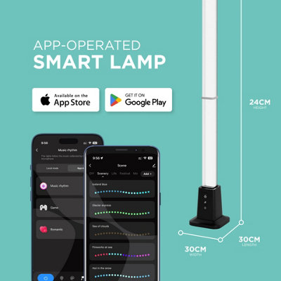 DMD Smart Corner Floor Lamp RGBIC 1.5m 16 million Colours Works with ...