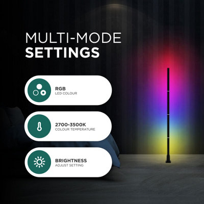 DMD Smart Corner Floor Lamp RGBIC 1.5m 16 million Colours Works with ...