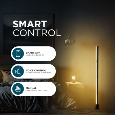 DMD Smart Corner Floor Lamp RGBIC 1.5m 16 million Colours Works with ...
