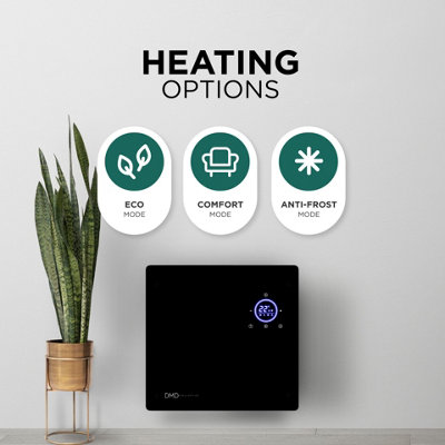 DMD Smart Wi-Fi Glass Panel Heater Touchscreen 1000W Freestanding and ...