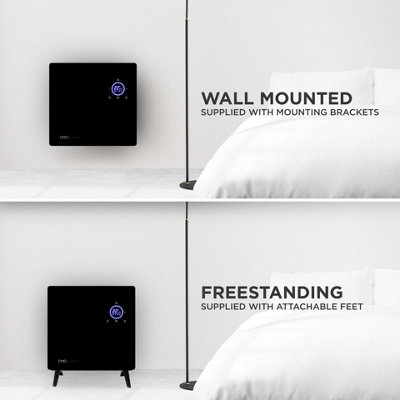 DMD Smart Wi-Fi Glass Panel Heater Touchscreen 1000W Freestanding and ...