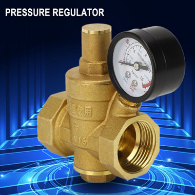 DN25 Brass Adjustable Water Pressure Regulator with Gauge and Meter
