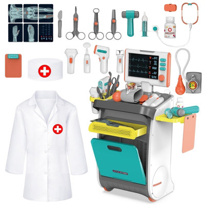 Doctor Kit for Toddlers, Kids Pretend Medical Station Set with Mobile ...