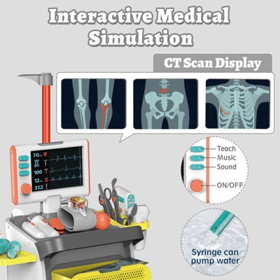 Doctor Kit for Toddlers, Kids Pretend Medical Station Set with Mobile ...