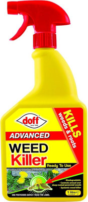 Doff Weed Killer Advanced Concentrated Trigger Spray Kills Weed & Roots 1L