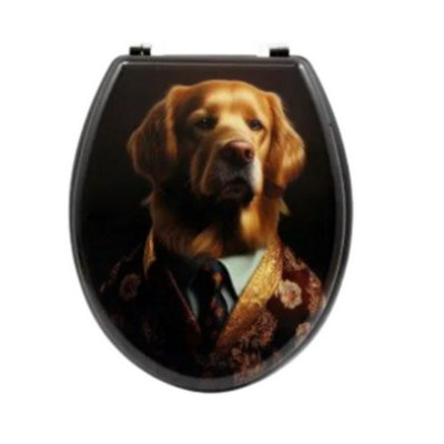 Dog Animal Novelty MDF Toilet Seat