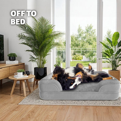 Dog Bed Kimba - orthopaedic, thick padding, raised edge, washable cover ...