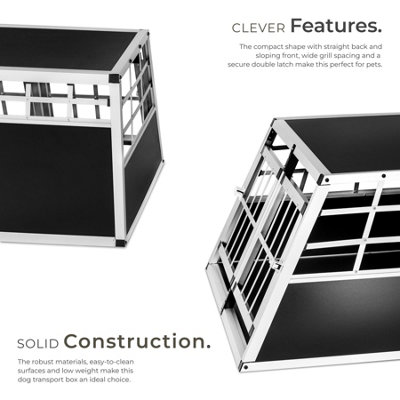 Dog Crate - double sized, straight back, aluminium frame, lockable 89 x ...