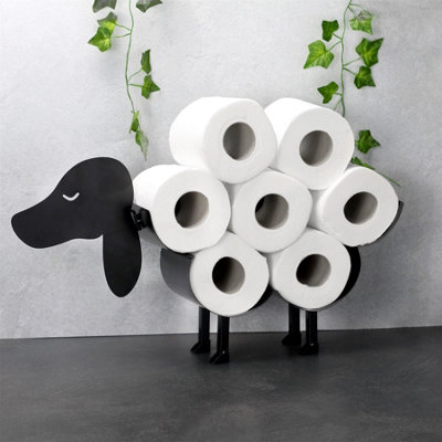 Dog Free Standing Toilet Roll Holder Pukkr