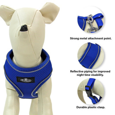 Dog Harness Puppy Pet Comfortable Mesh Breathable Adjustable Reflective ...