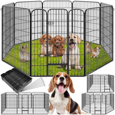 Dog Pen - 8 sections, foldable, door with double locking, ground ...