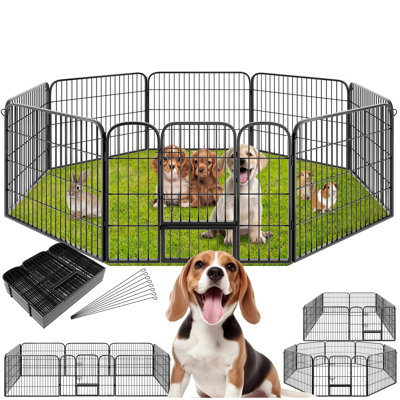Dog Pen - 8 sections, foldable, door with double locking, ground ...