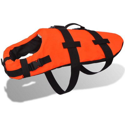 Dog Rescue Vest With Adjustable Belts for Neck S Orange