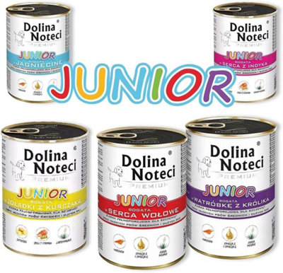 Dolina Noteci JUNIOR Premium Wet Dog Food / Non-Allergic Full of Nutrition Mineral Vitamin ...