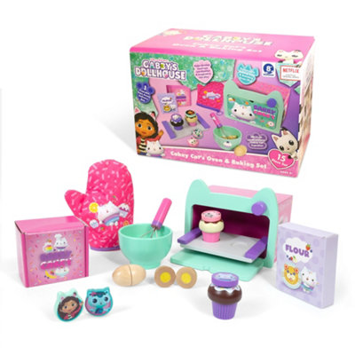 Dollhouse Baking Playset Kids Pretend Bake Play Kit With Mixing Bowl