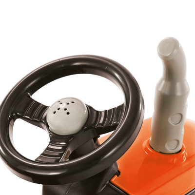 Dolu Children's Toys Ride On Digger with Trailer Orange