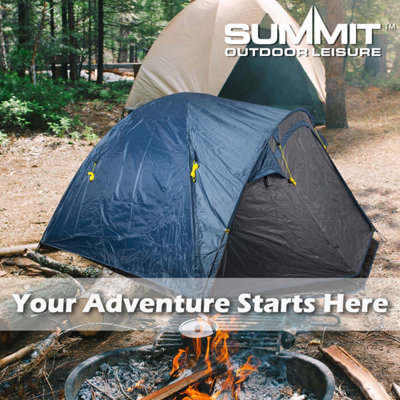 DOME TENT 4 PERSON DOUBLE SKIN TAPED SEAMS, BUILT IN GROUNDSHEET INDIGO ...