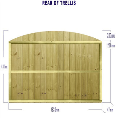 Dome Top Tongue & Groove Fence Panel (Pack of 3) Width: 6ft x Height ...