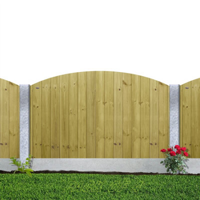 Dome Top Tongue & Groove Fence Panel (Pack of 4) Width: 6ft x Height ...
