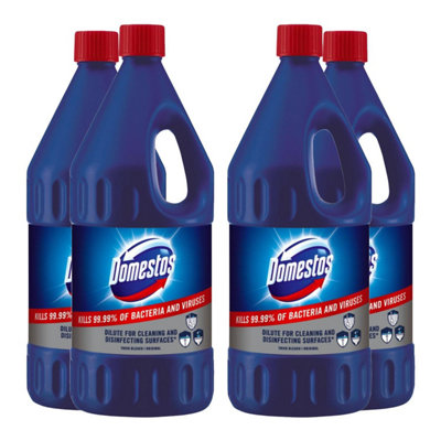 Domestos Original Disinfecting Thick Bleach Kills 99.99% Bacteria ...