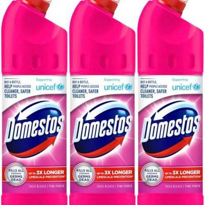 Domestos Pink Bleach 750ml (Pack of 3) | DIY at B&Q