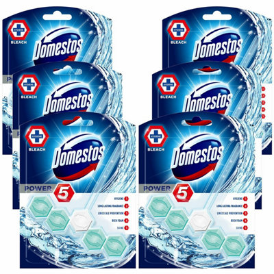 Domestos Power 5 Chlorine Toilet Rim Block With Long Lasting Fragrance ...