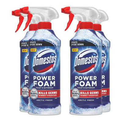 Domestos Power Foam Toilet & Bathroom Cleaner Spray Arctic Fresh, 450ml ...