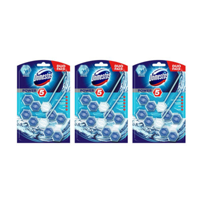 Domestos Rimblock 55g Power 5 Ocean Twin Pack (Pack of 3) | DIY at B&Q
