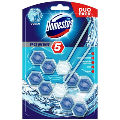 Domestos Rimblock 55g Power 5 Ocean Twin Pack | DIY at B&Q