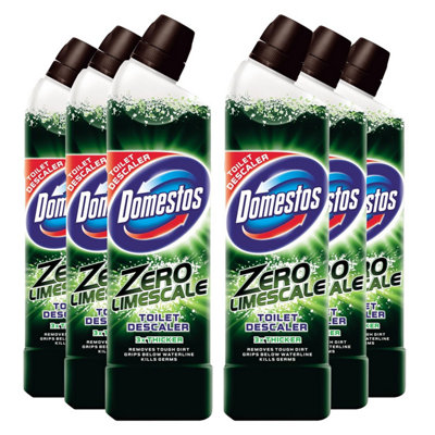Domestos Zero Limescale Toilet Descaler Removes 100% Limescal 750 ml, 6 ...