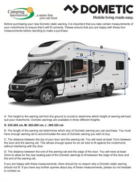 Dometic Rally AIR All Season 260 S Inflatabe Caravan/Motorhome Porch Awning