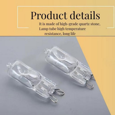 DOMIRA 12X G9 Halogen Bulbs 25W Dimmable Long Lasting Warm White Light ...