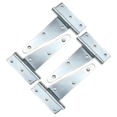 DOMIRA 4PK 200mm 8 inch T Hinges with Screws Silver Door Hinges for ...