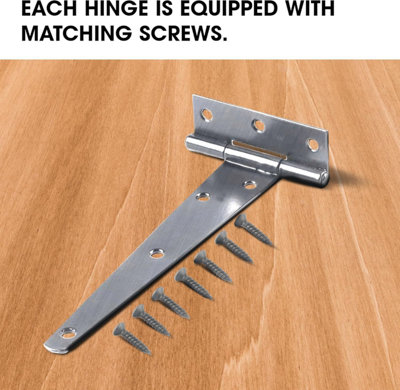 DOMIRA 4PK 200mm 8 inch T Hinges with Screws Silver Door Hinges for ...