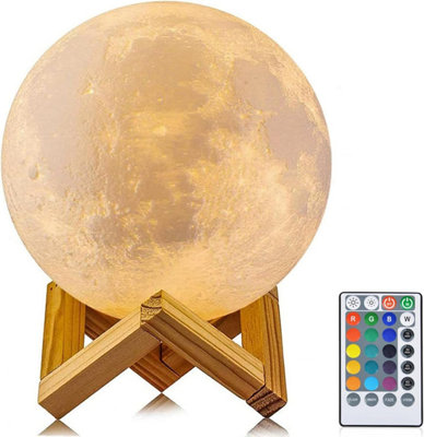 DOMIRA Moon Lamp 13CM 16 Colors 3D Moonlight with Remote and Touch ...
