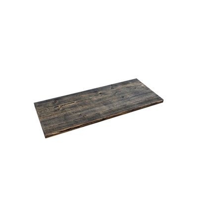 domli Solid Pine Black Wood Tabletop - 1200mm x 500mm x 32mm - Modern ...