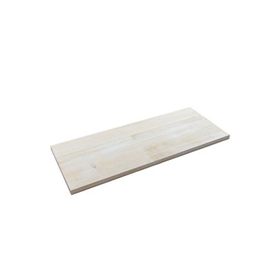 domli Solid Pine White Wood Tabletop - 1500mm x 500mm x 32mm - Modern ...