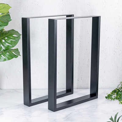 domli Solid Wood Oiled Oak Office Desk With Black Industrial Legs ...