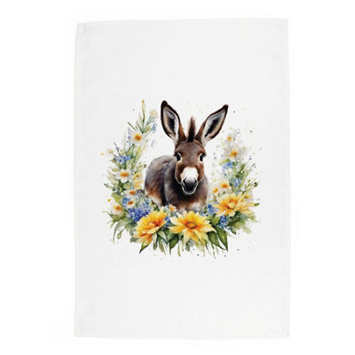 Donkey Foal Tea Towel - Panama Cotton Dish Cloth Kitchen Gift for ...
