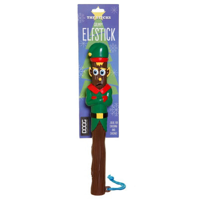 DOOG Christmas Rubber Floating Dog Throwing Stick - Grumpy Elf