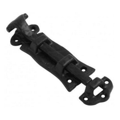 Door Bolt Scroll Style Antique Black Surface Mounted Sliding Door Lock ...